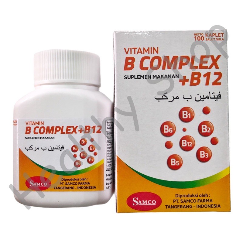 Vitamin B complex + B12 (100 caplets) | Shopee Malaysia