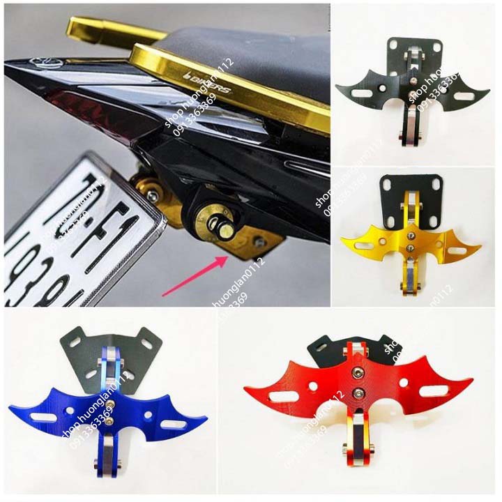 Two-way folding CNC aluminum Exciter license plate plate, price for 1 ...