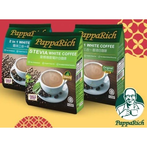 [Ready Stock] Papparich Instant White Coffee (12 Sachets) HALAL (2 In 1 ...