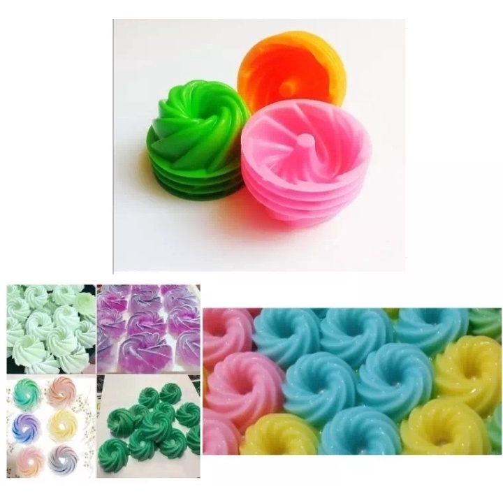24pcs Putu Ayu Spiral Cake Mold/Twister Cookie Mold/Chocolate/Ager/Agar ...