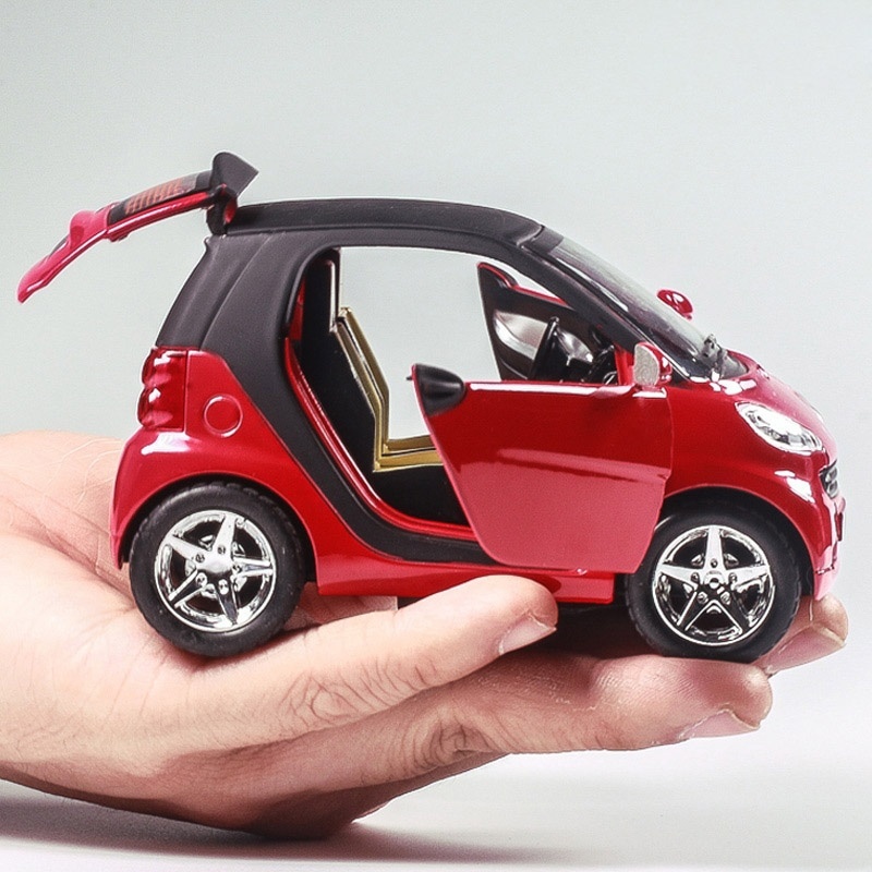 Benz Smart Fortwo 1/32 Scale Diecast Model Pull Back Car Collectible ...