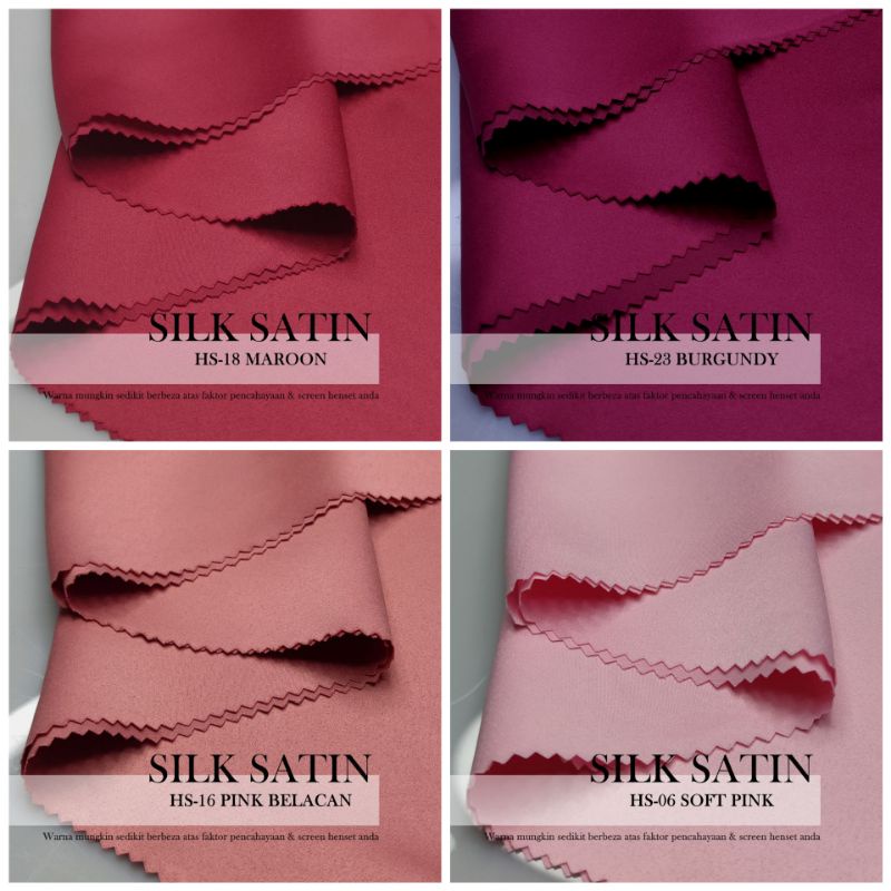 [PLAIN DULL SATIN]- PREMIUM SILK SATIN 60" | Shopee Malaysia