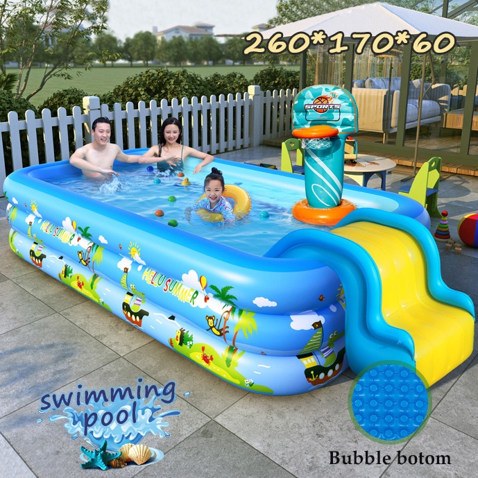 3M/2.6M/2.1M Inflatable Swimming Pool Family Big Size Swimming Pool ...
