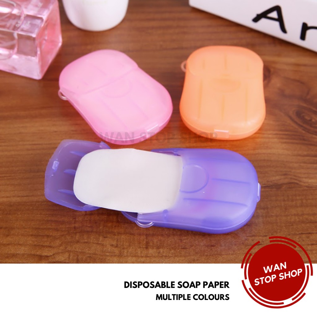 20 Pcs /box Travel Disposable Paper Soap Portable Hand Washing Tablets ...