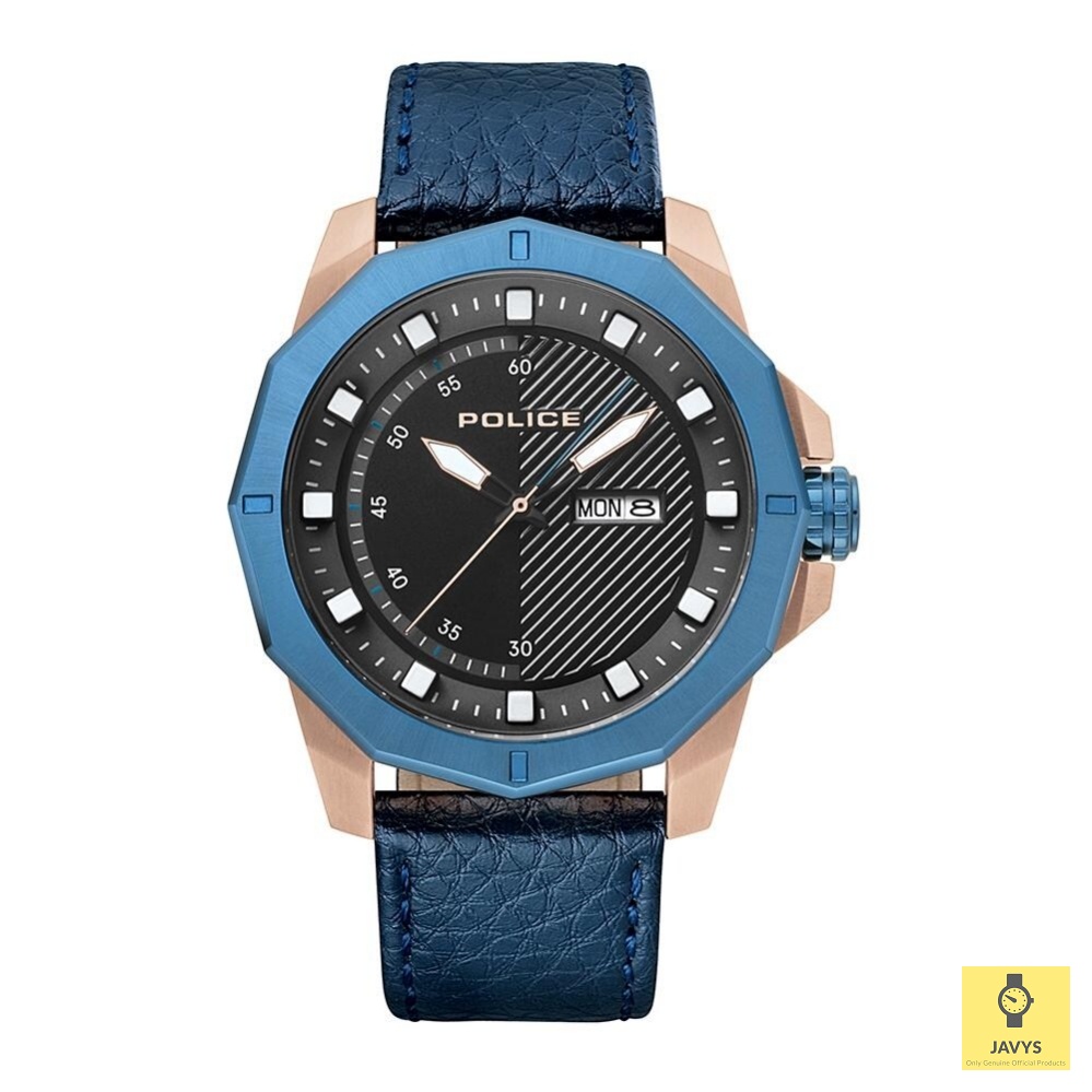 POLICE Timepiece PL15667JSRBL/02 / Men's Analog Watch / GEMERT / Day ...
