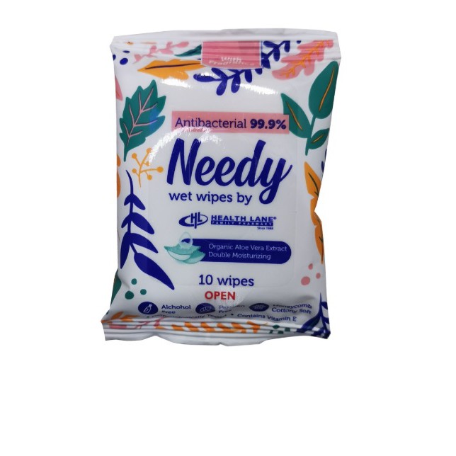 Needy Wet Wipes 99.9% Antibacterial - Fragrance (10's)(Exp:Apr2024 ...