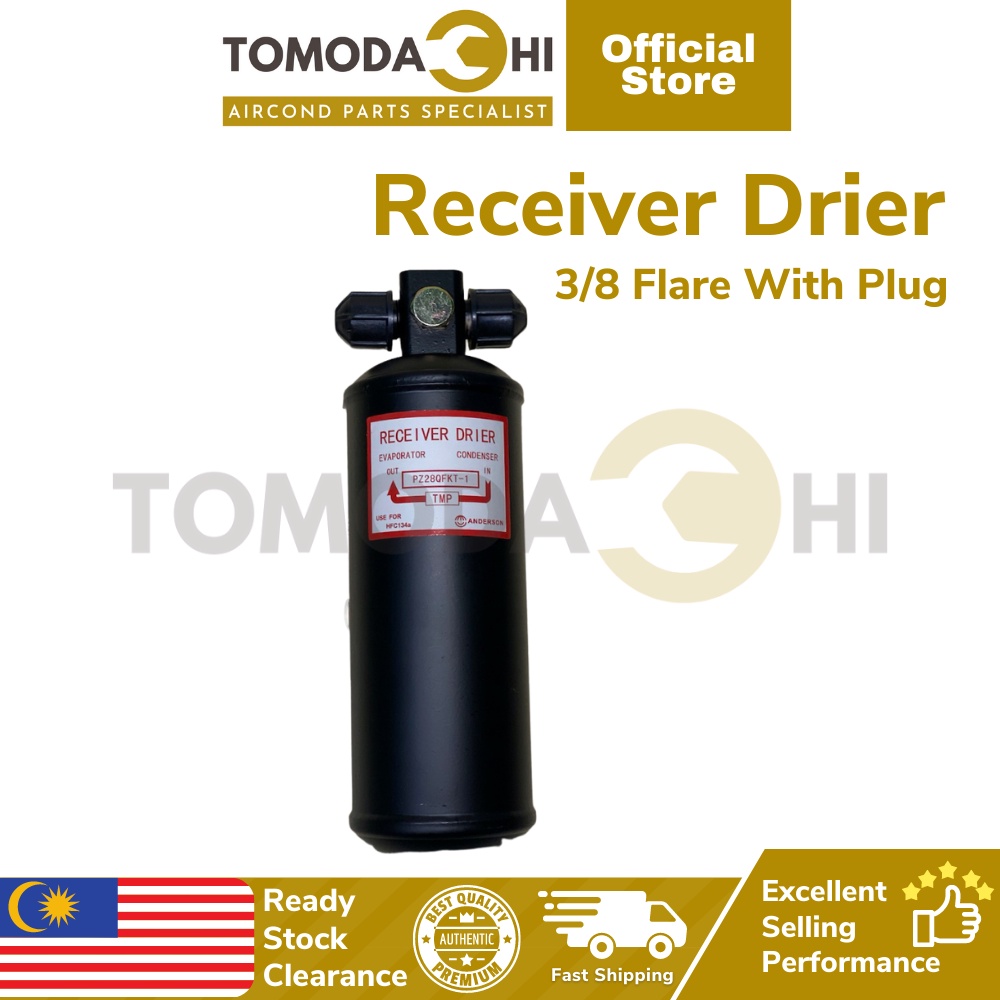 (READY STOCK) Receiver Drier, 3/8 Flare With Plug, Car Aircond Parts ...