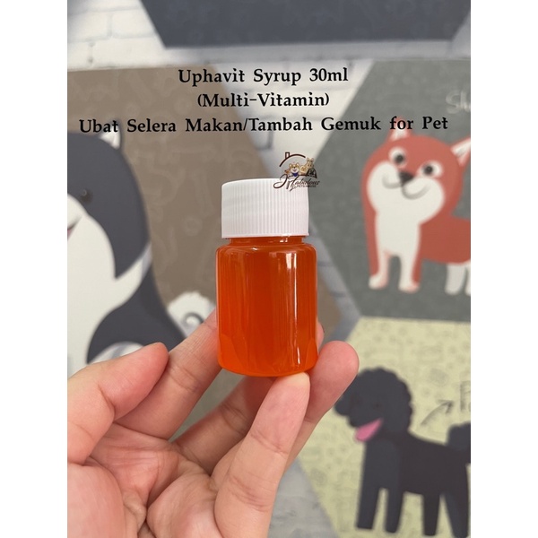 Uphavit Syrup/Ubat Selera Makan & Multivitamin (30ml) Rabbit/Kucing ...
