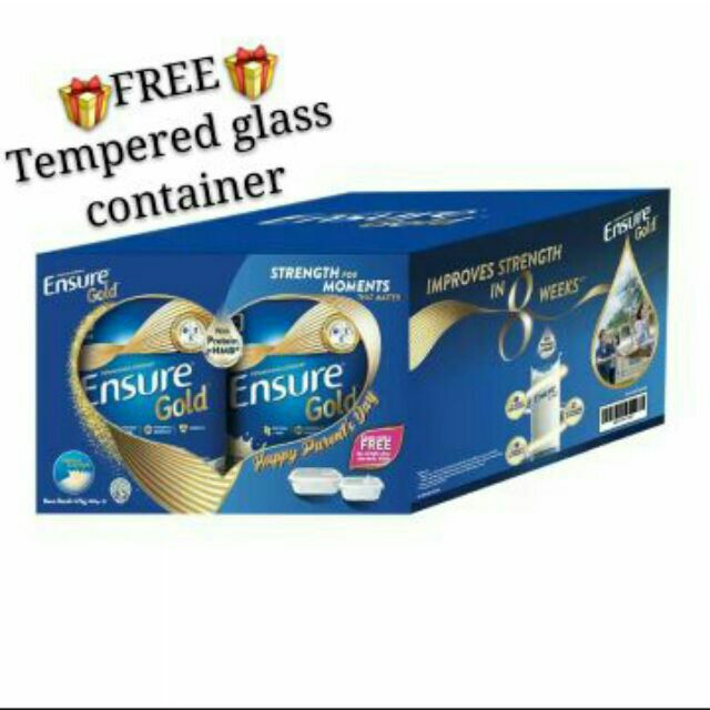 Ensure Gold Vanilla 850g X 2tins (TWIN PACK) foc Tempered glass container | Shopee Malaysia