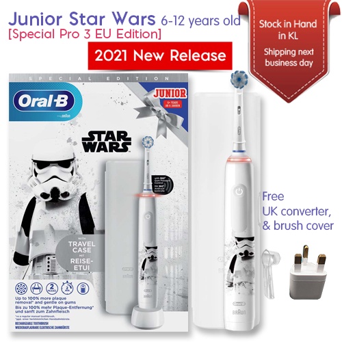 Oral-B Junior Star Wars 2021 Special Edition Electric Toothbrush for ...