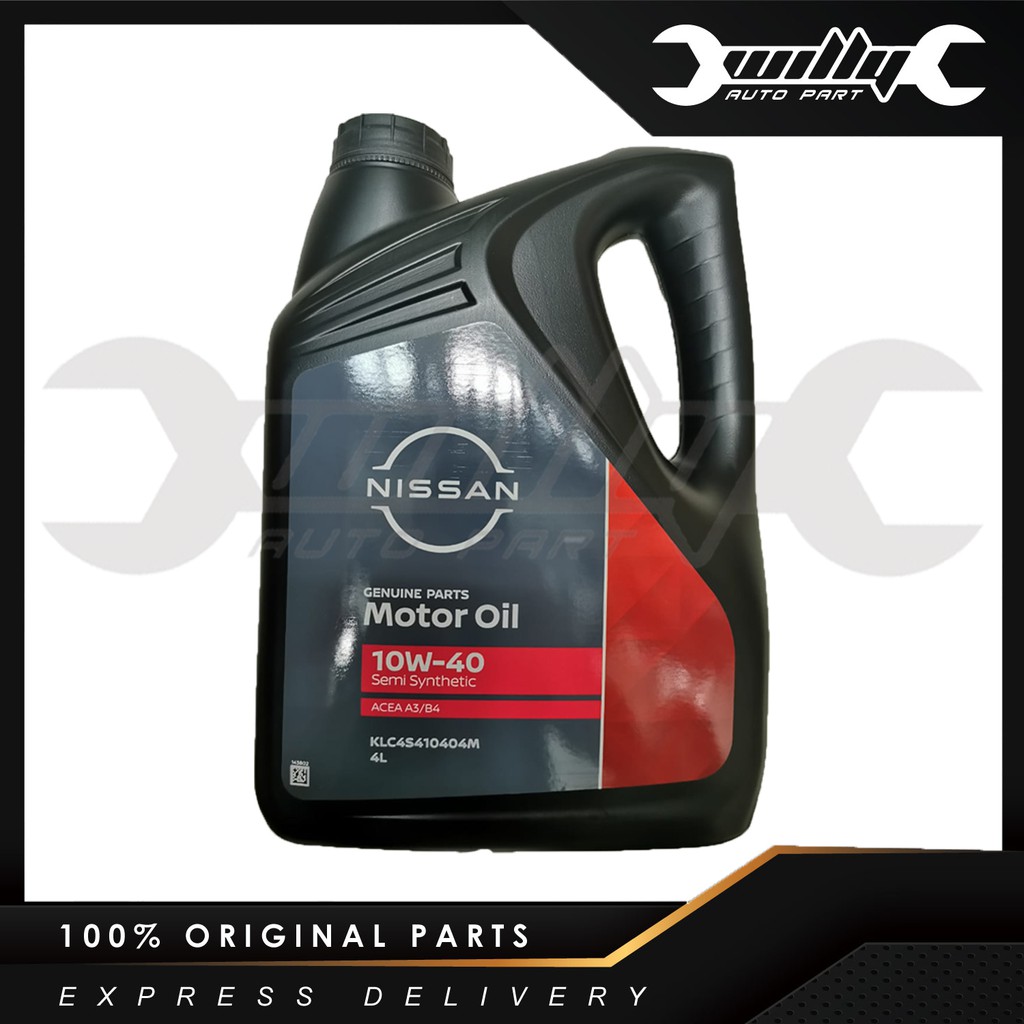 NISSAN ENGINE OIL 10W40 SEMI SYNTHEHTIC GENUINE PARTS (4L) ALMERA GRAND ...