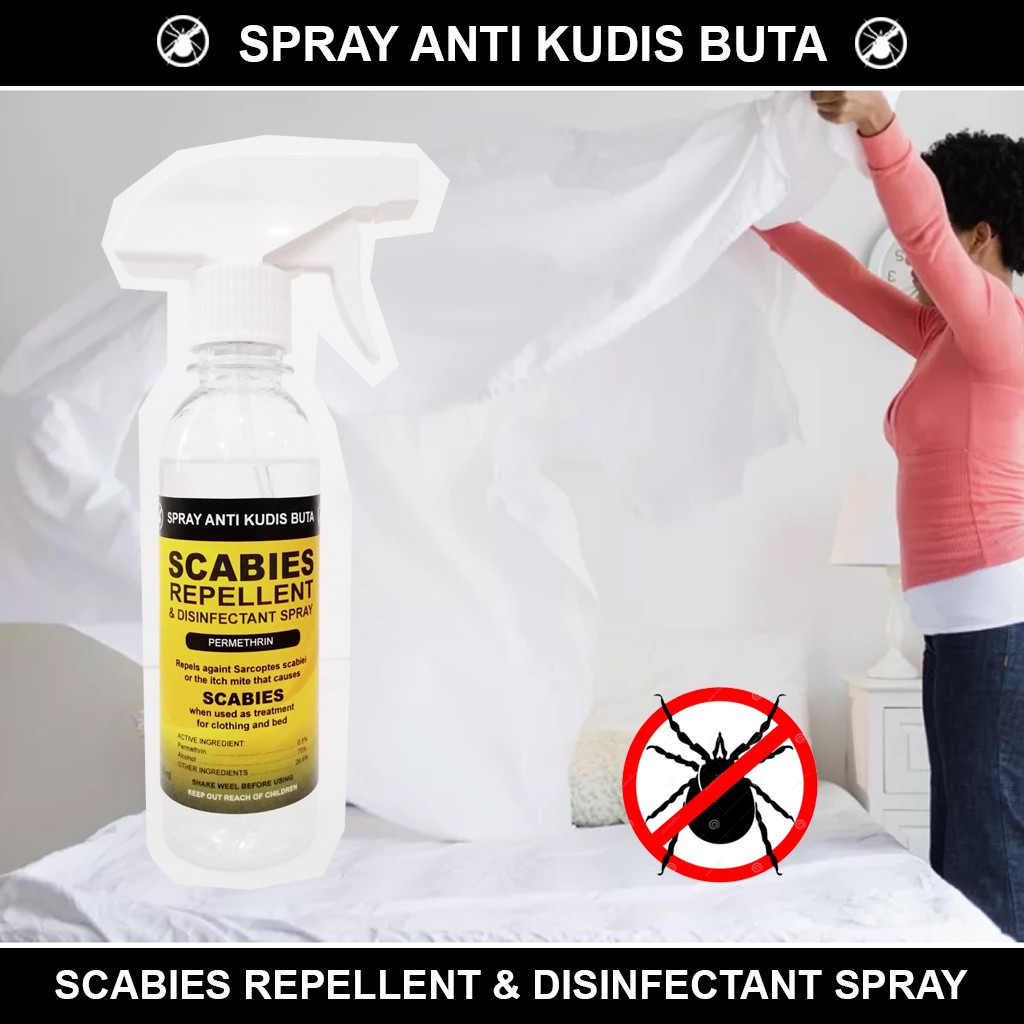 SPRAY BED BUGS HAMA SCABIES KUDIS BUTA ANTI SCABIES 250ML + ASCABS ...