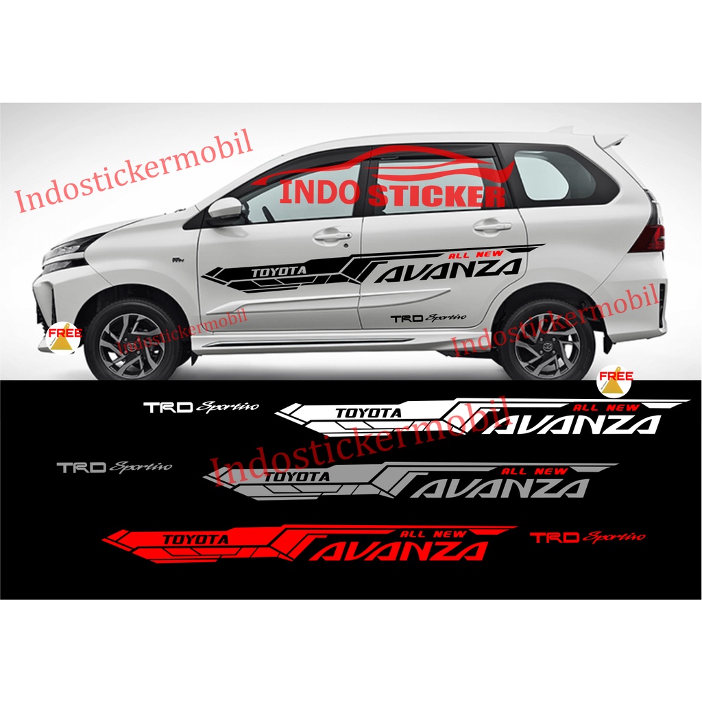 New AVANZA CAR STICKER LATEST AVANZA VELOZ CAR STRIPE STICKER | Shopee ...