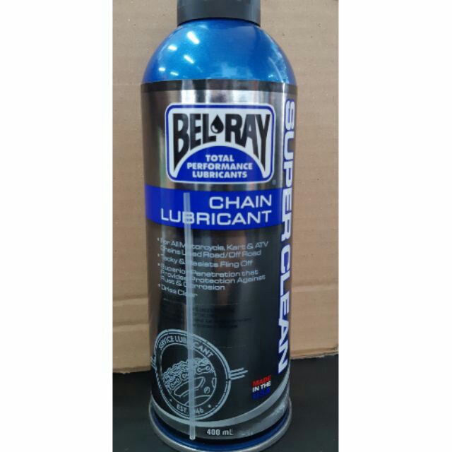 BEL RAY chain lubricant 💯 ORIGINAL (SUPERCLEAN) 400ML | Shopee Malaysia