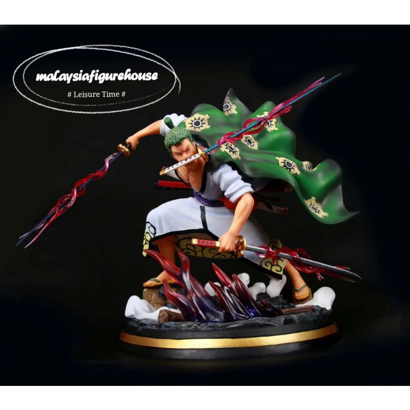 🔥BIG OFFER🔥31CM ONE PIECE RORONOA ZORO THREE KNIFE PHANTOM WANO COUNTRY ...