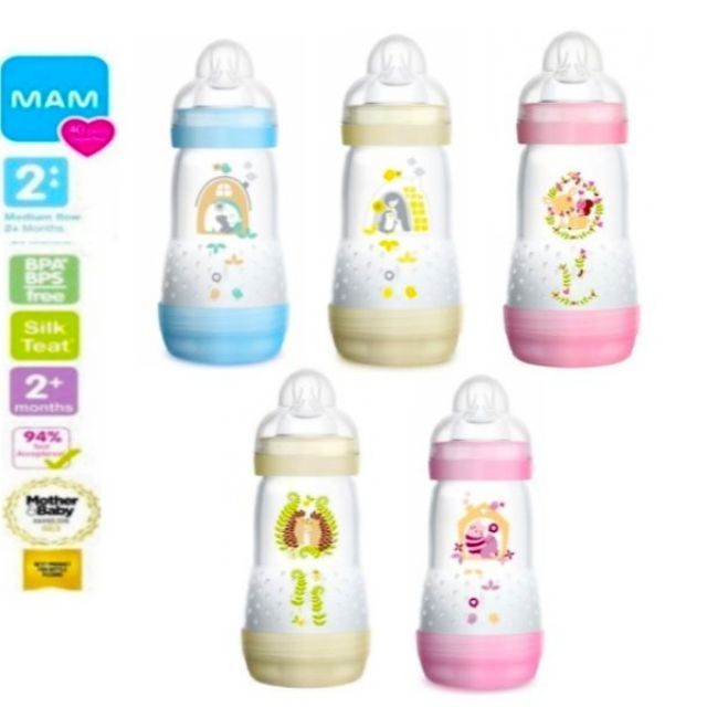 MAM ANTI-COLIC BOTTLE 260ML (9OZ) EASY START SELF STERILISING - Botol ...
