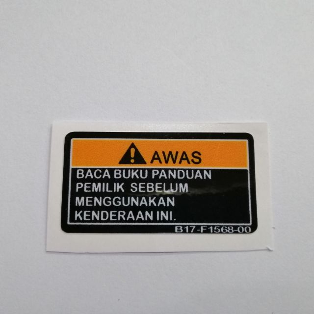 Stickers AWAS (Orange Black) | Shopee Malaysia