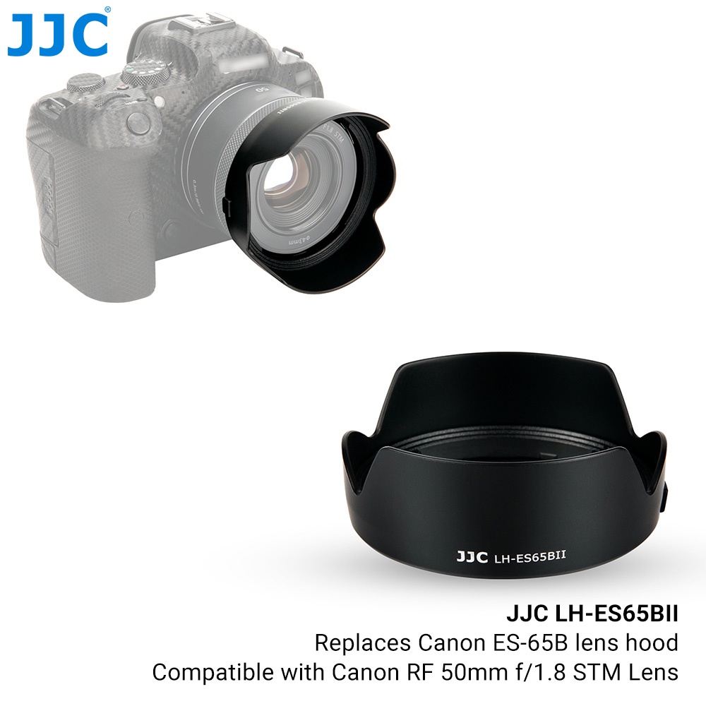 JJC Camera Lens Hood for Canon RF 50mm F1.8 / 85mm F2 / 16mm / 24mm / 28mm / 35mm / 15-35mm / 24 ...
