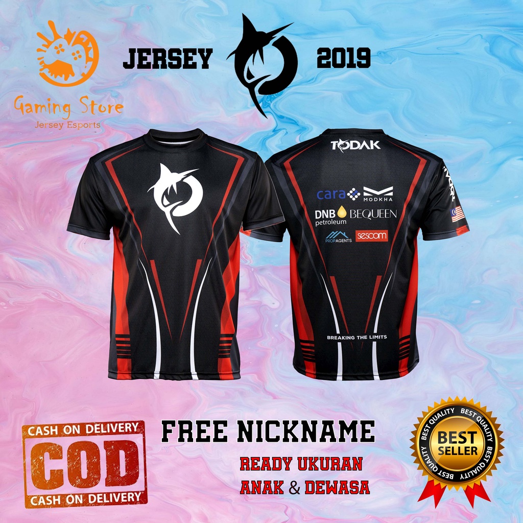Todak Mobile Legend PUBG Free Fire AOV DOTA T-shirt Jersey | Shopee ...