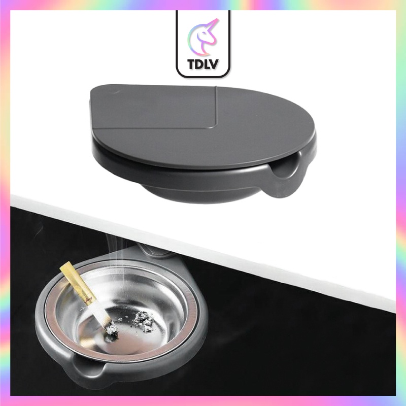 TDLV Hidden Table Ashtray Under Table Rotating Stainless Steel Ashtray ...