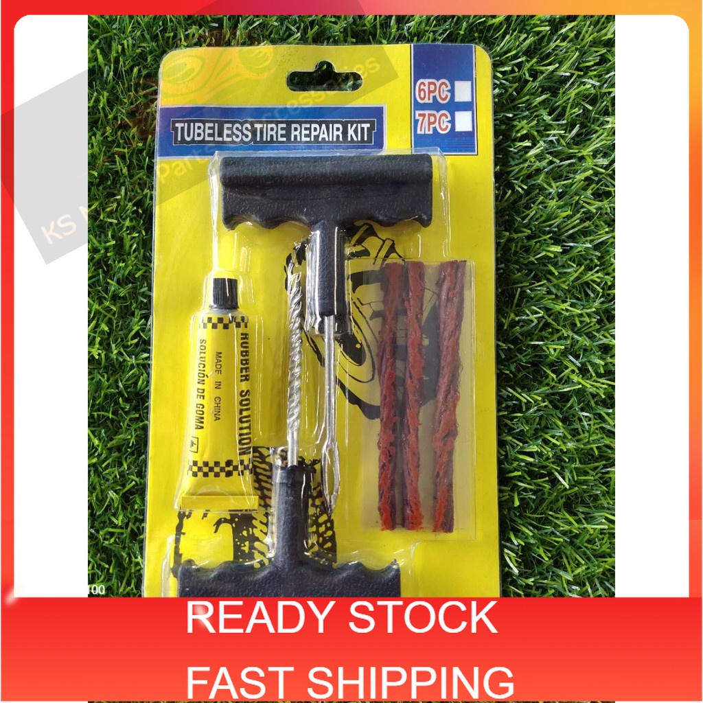 TAMPAL TAYAR PANCIT BOCOR / CAR TUBELESS TYRE REPAIR KIT / PUNCTURE ...