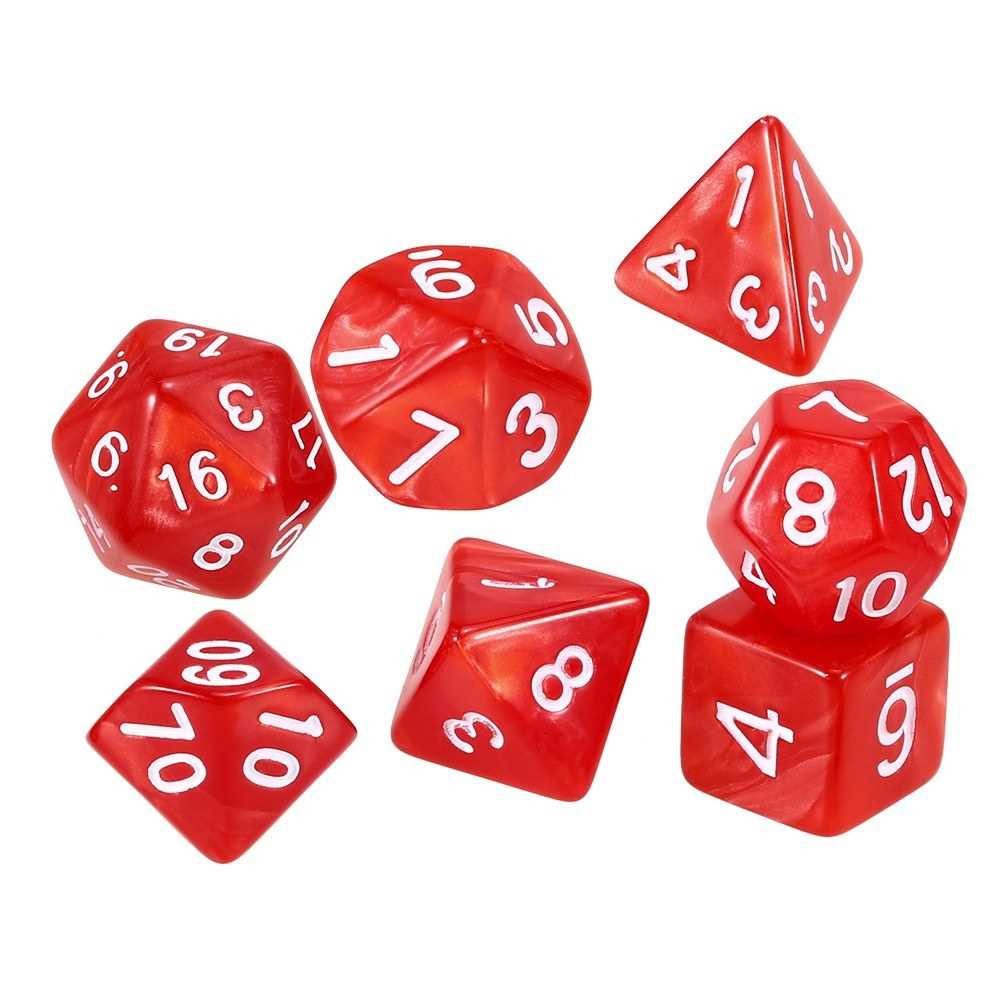 7 PCS Polyhedral Dice (Red) | Shopee Malaysia