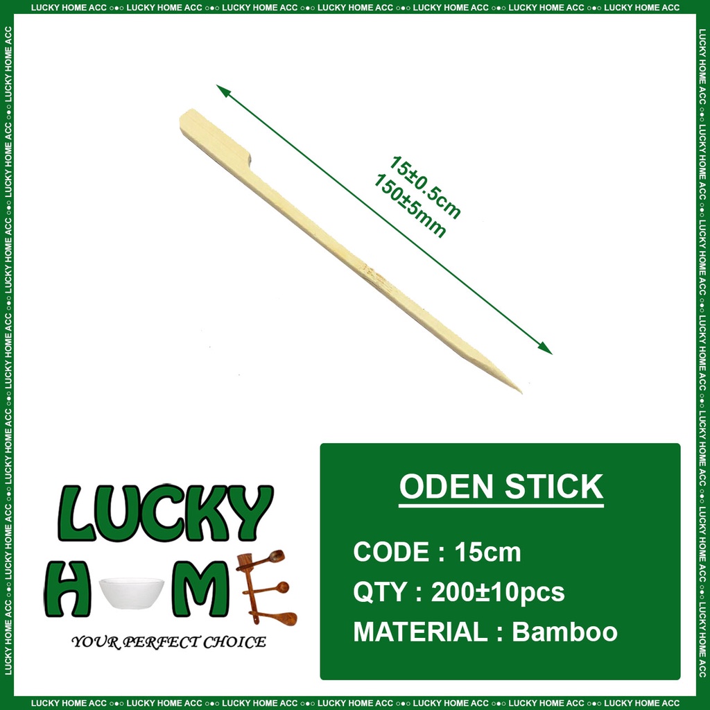 READY STOCK!!! 10cm/ 15cm/ 18cm/ 20cm 200pcs Bamboo Oden Stick Skewer ...