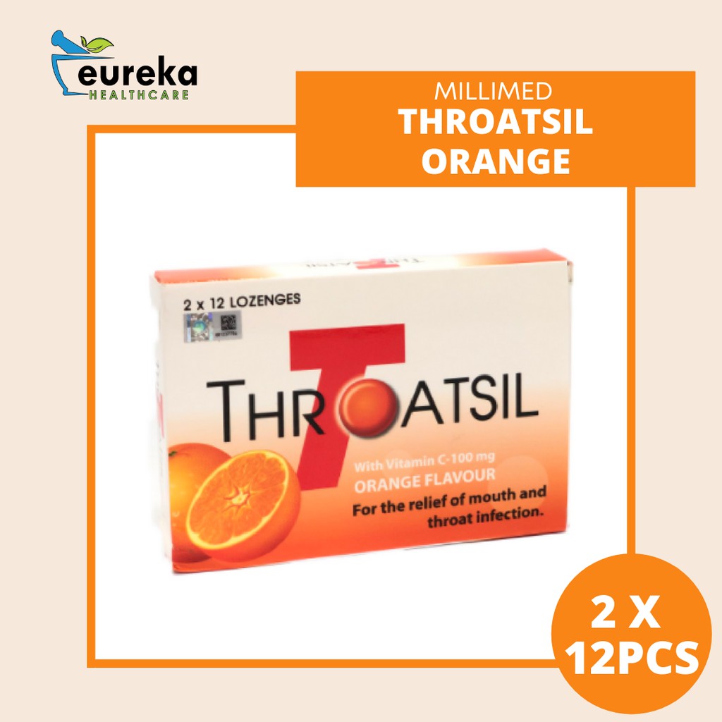 MILLIMED THROATSIL LOZENGES 12'S X 2 - ORANGE FLAVOUR | Shopee Malaysia