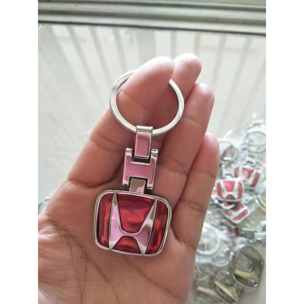 (READY STOCK ) HONDA Car Stainless Steel Metal Logo Keychain 3D Key ...