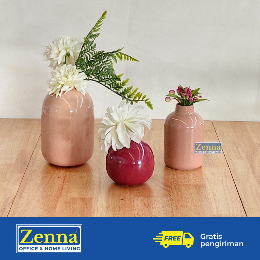 Zenna assorted vases set of 3 / Flower Pots / Flower Pots | Shopee Malaysia