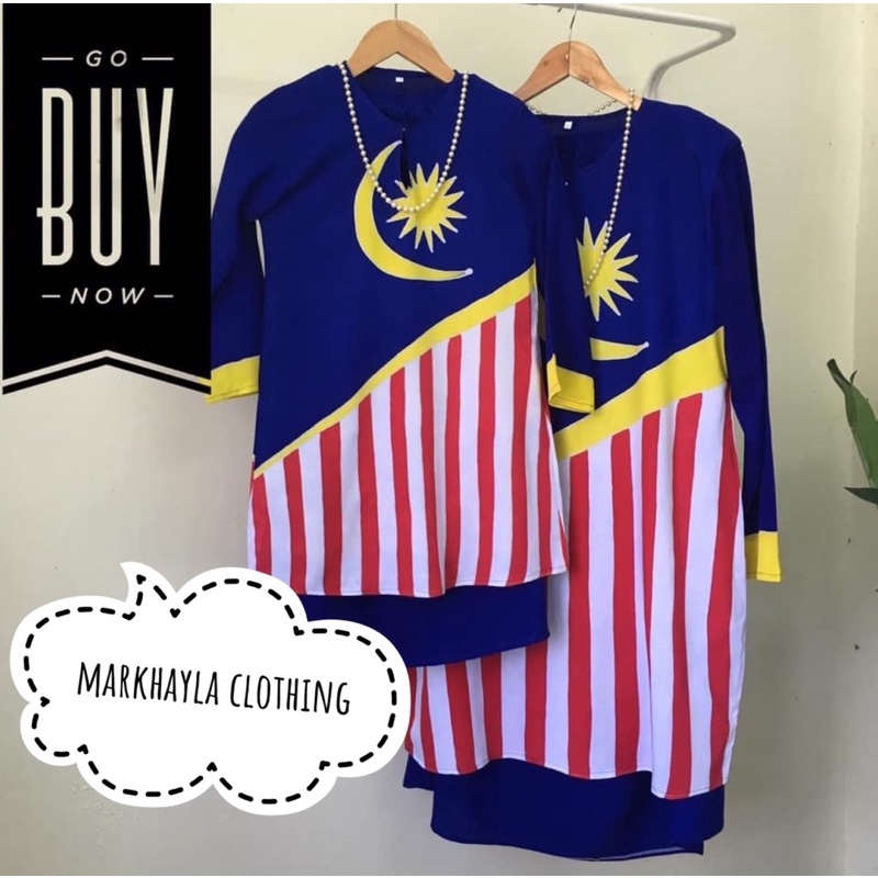 mini kurung batik lukis exclusive (merdeka) | Shopee Malaysia