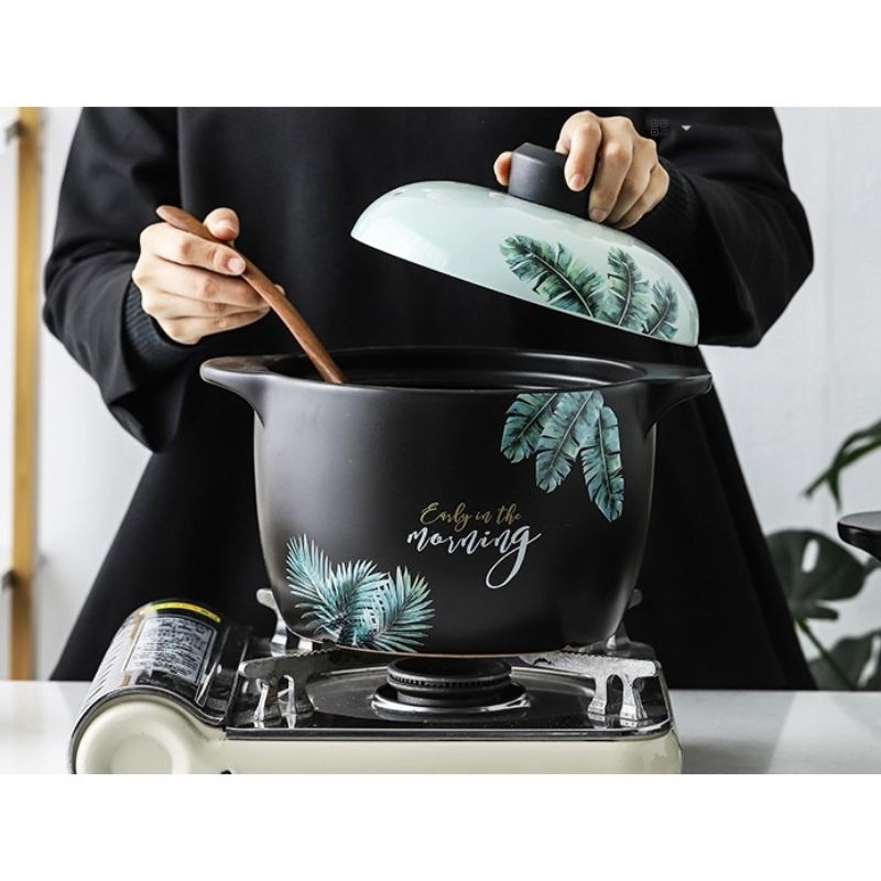 🔥ceramic pot corak daun hijau🔥 | Shopee Malaysia