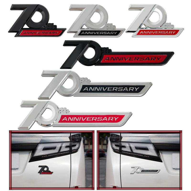 1PCS 3D ABS 70th Anniversary Emblem Car Rear trunk Decals Sticker For ...