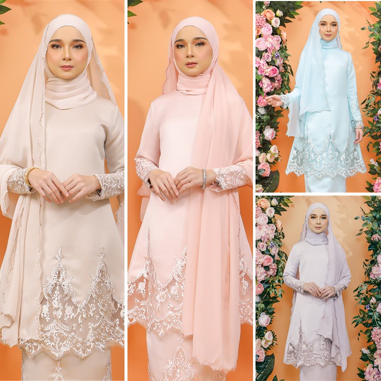 VEIL EMBROIDERY CHIFFON SHAW A05/ VEIL TUNANG/ VEIL NIKAH/BRIDAL VEIL ...