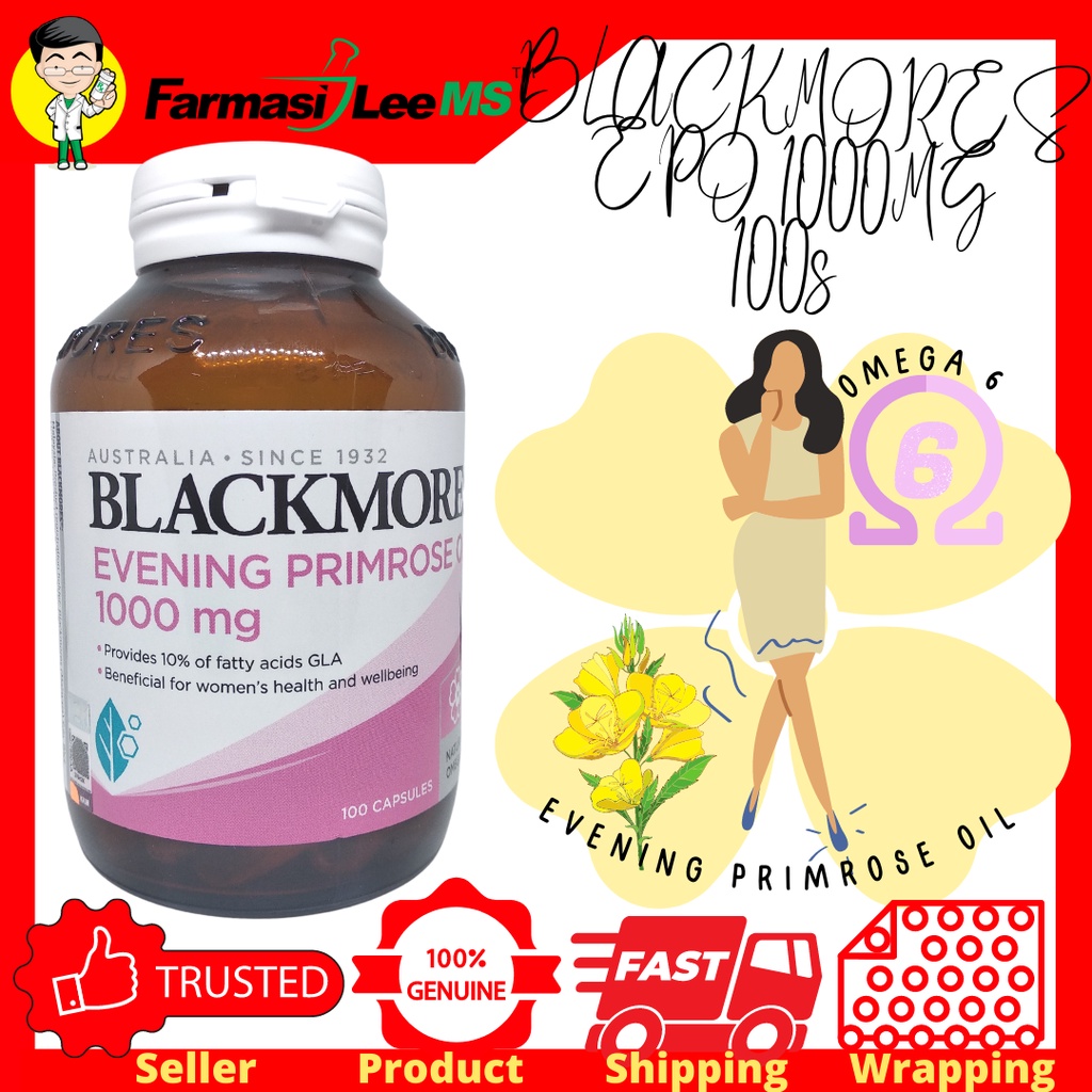 Blackmores EPO Evening Primrose Oil 1000mg 100s (Exp 05/2028) | Shopee ...