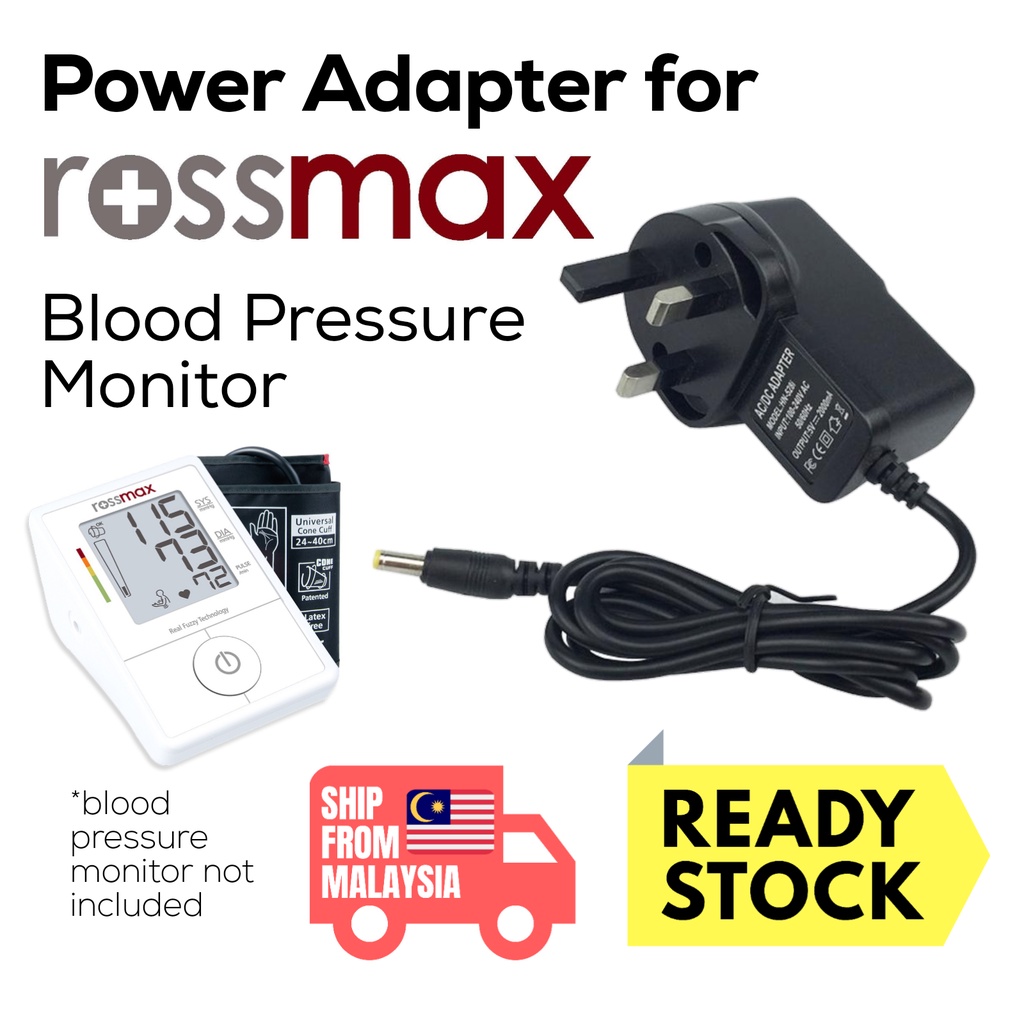 Rossmax AC Adaptor for Blood Pressure monitor Machine X1, X3 and X5 ...