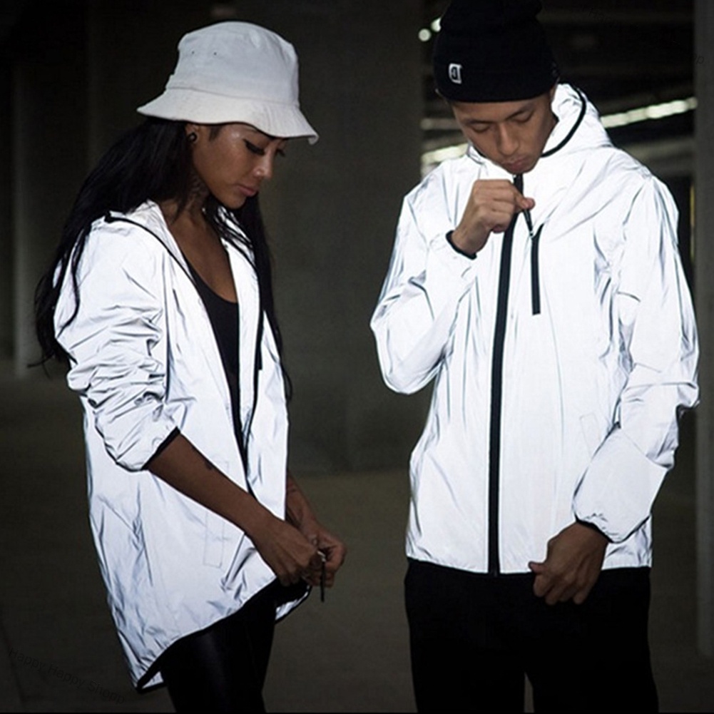 Jaket Reflektif Malam Glow In The Dark Jacket Women Men Waterproof ...