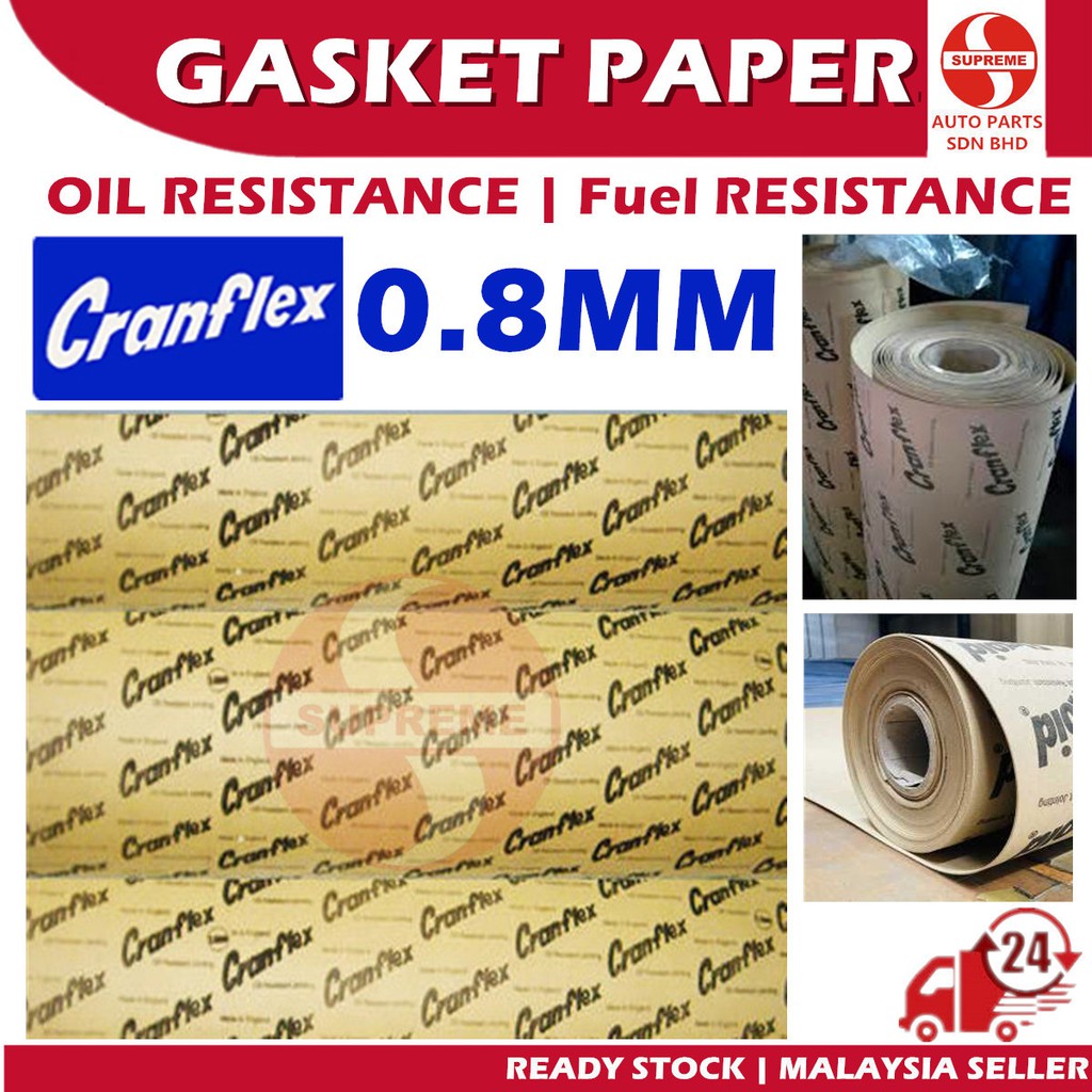 CRANFLEX Kertas Gasket Paper 0.8mm Oil Resistance Fuel Resistance for ...