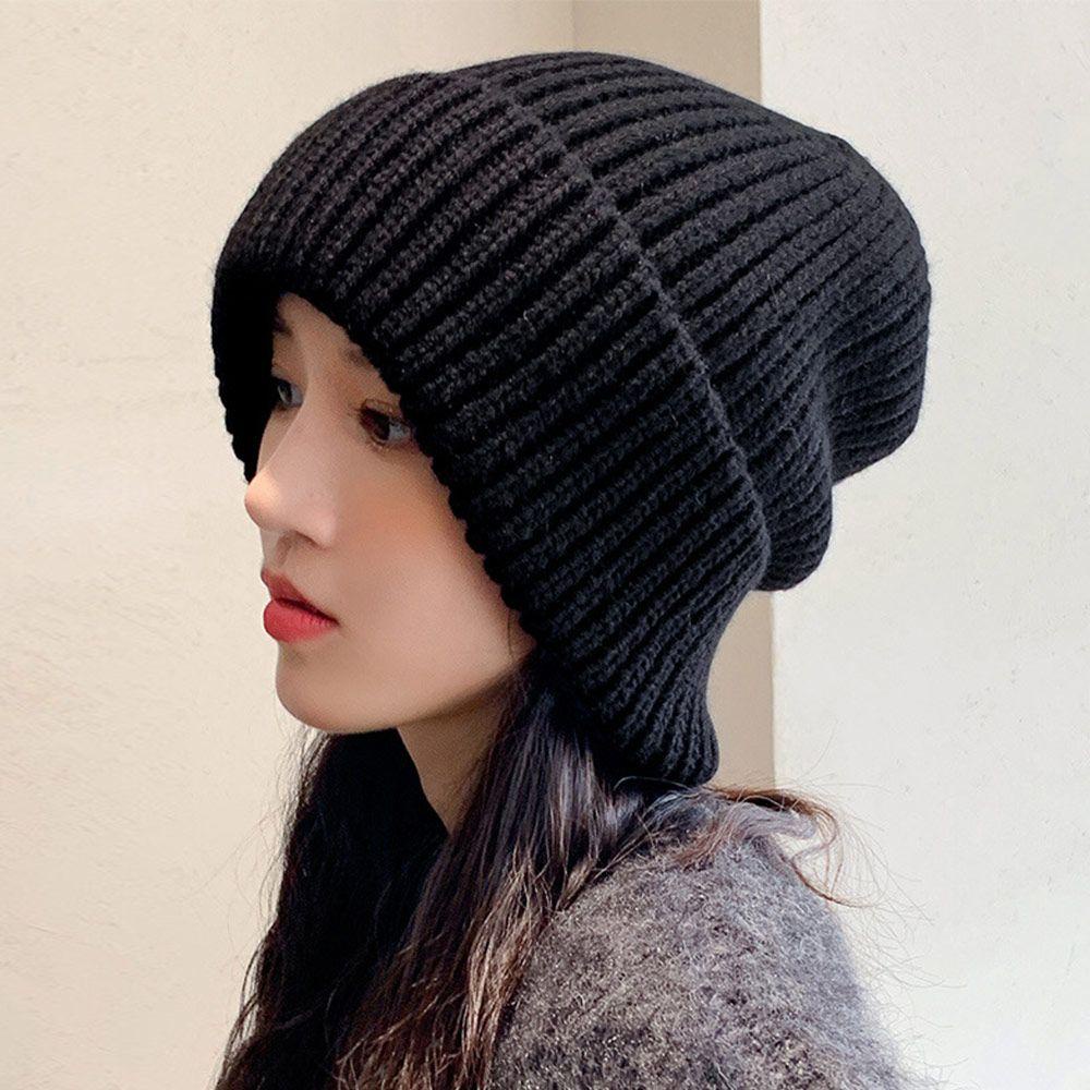 OKDSHOP Knitted Beanies High Quality Ladies Casual Cap Solid Cute ...