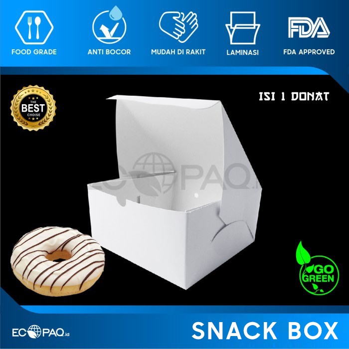 PUTIH Snack Box - Catering Catering Box - WHITE - 10x10x5 cm (XS) (100 ...