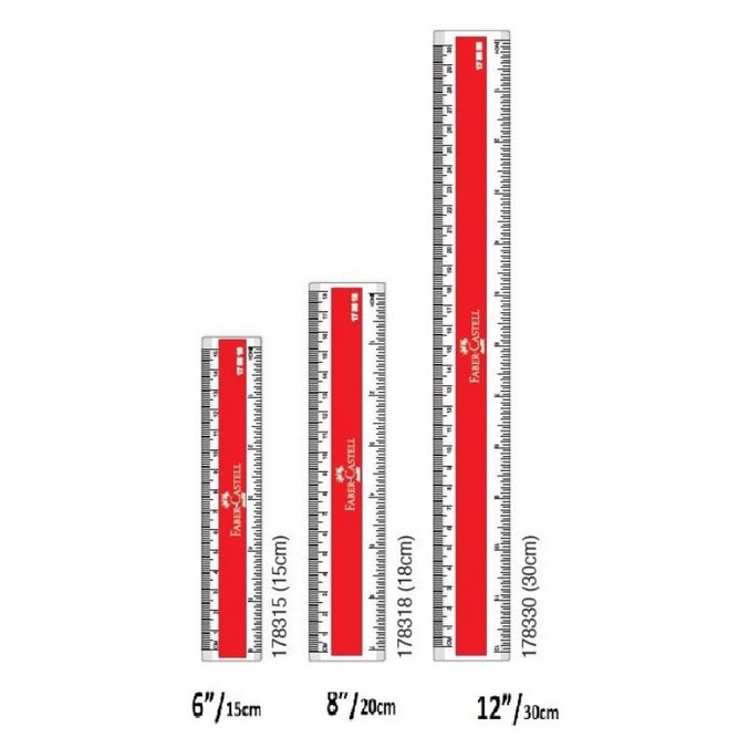 Faber-Castell Hard Plastic Ruler (15cm/18cm/30cm) | Shopee Malaysia
