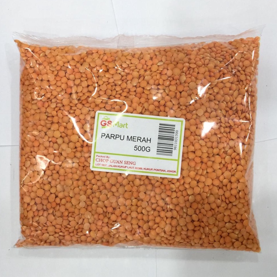 Kacang Dal Parpu Merah {MENTAH /RAW}500g Per Paket | Shopee Malaysia