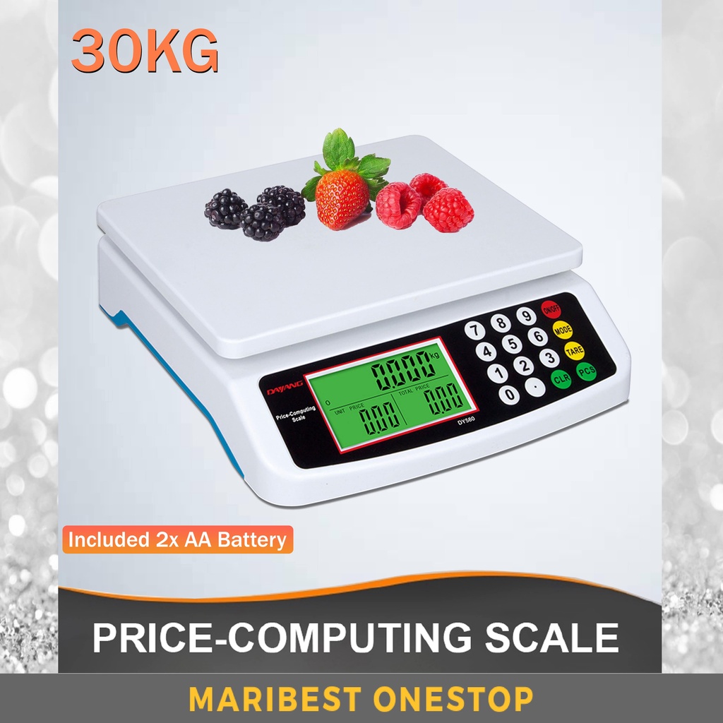 30kg / 40kg Electronic Mini Digital Price Computing Weighting Scale LCD ...