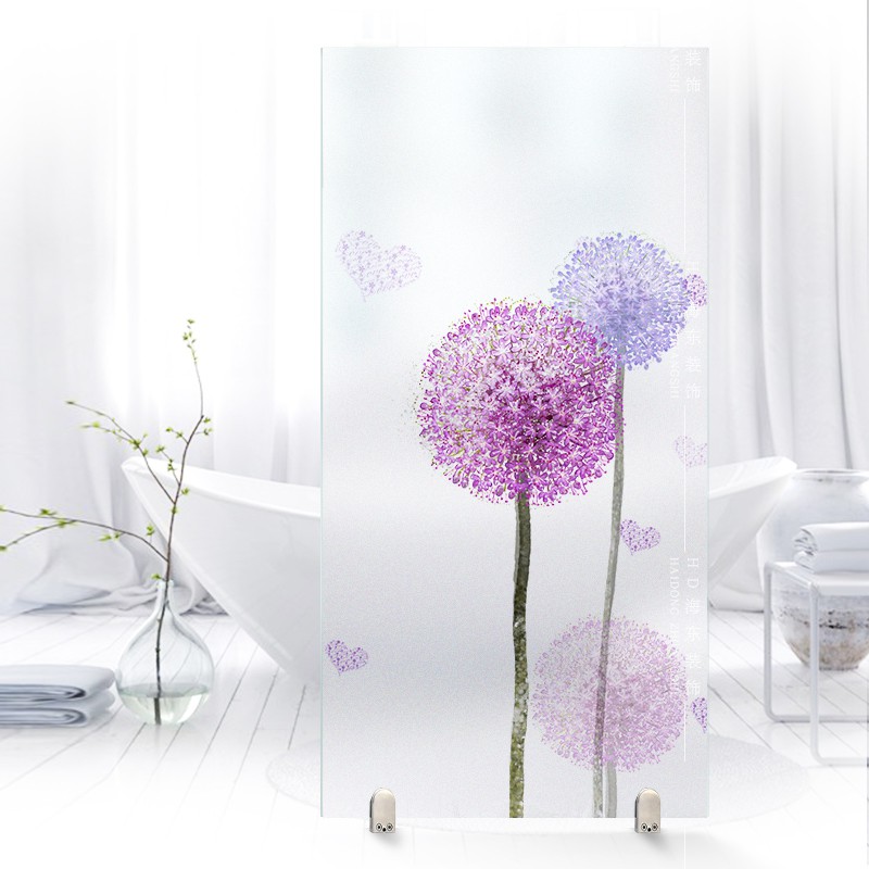 Window Film Privacy Dandelion Glass Sticker No Glue Static Window Cling ...