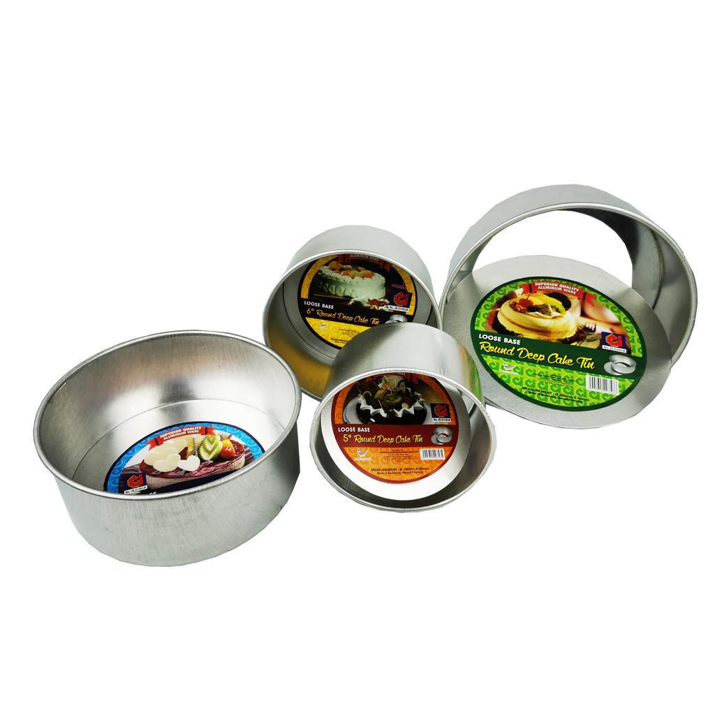 ALUMINIUM DEEP ROUND CAKE TIN MOULD (LOOSE BASE) | Shopee Malaysia