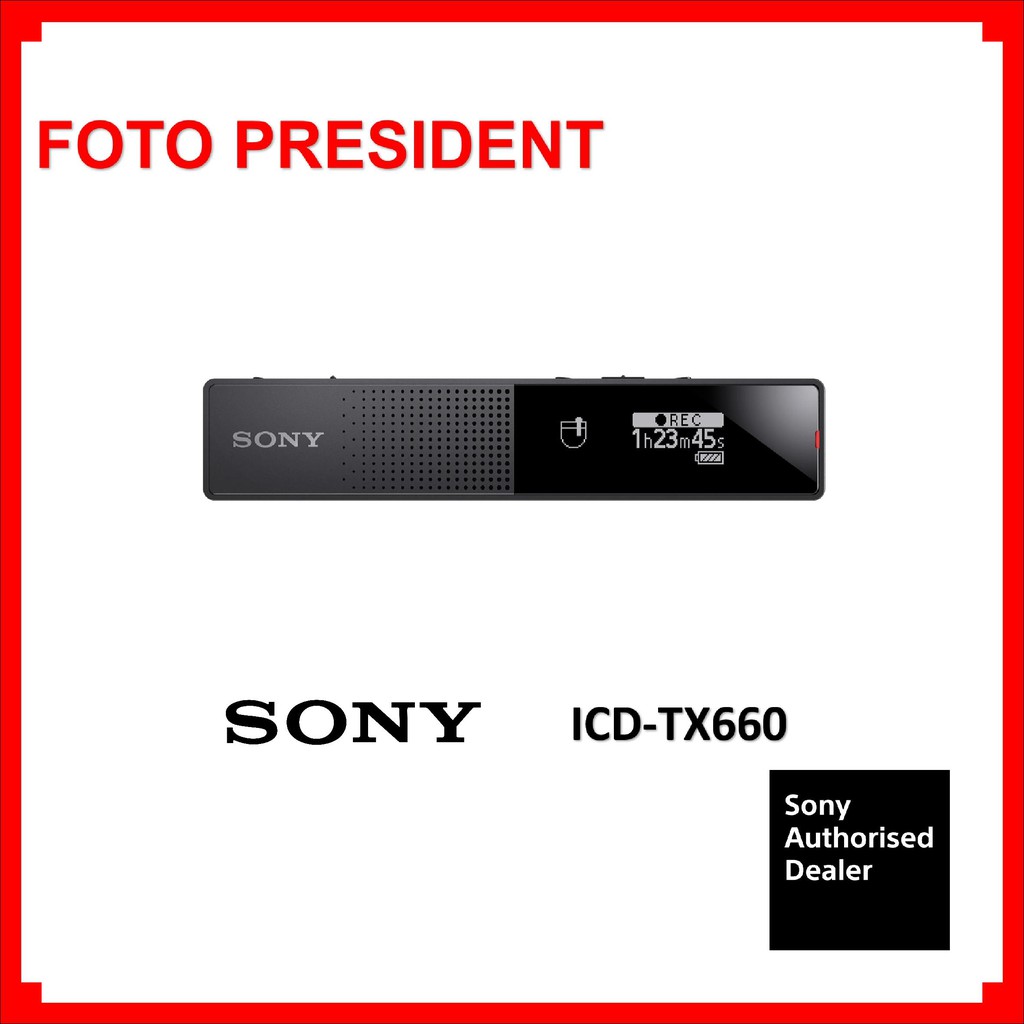 Sony ICD-TX660 Slim Digital Voice Recorder (16GB) | Shopee Malaysia