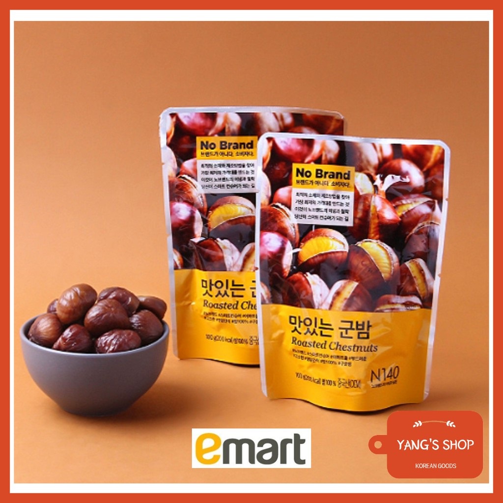 [EMART] Korean Roasted 100% Chestnuts 100g / Korean Snack, Nuts ...