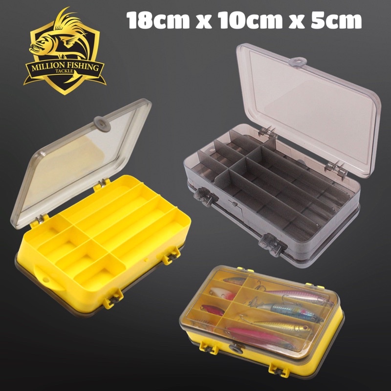 【BX001】Kotak Gewang Pancing 𝐅𝐢𝐬𝐡𝐢𝐧𝐠 𝐓𝐚𝐜𝐤𝐥𝐞 𝐁𝐎𝐗 18x10x5CM Kotak Mancing Double side Open 钓鱼用具盒子 ...