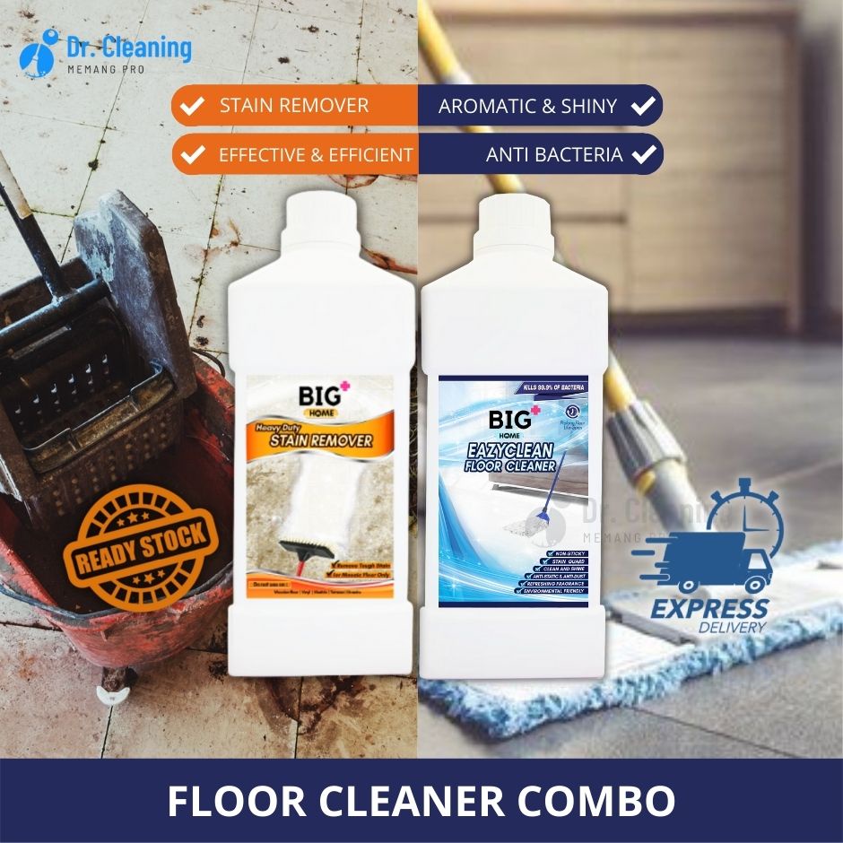BIG+ Floor Cleaning Combo Floor Cleaner Tough Stain Remover Cement Tile ...