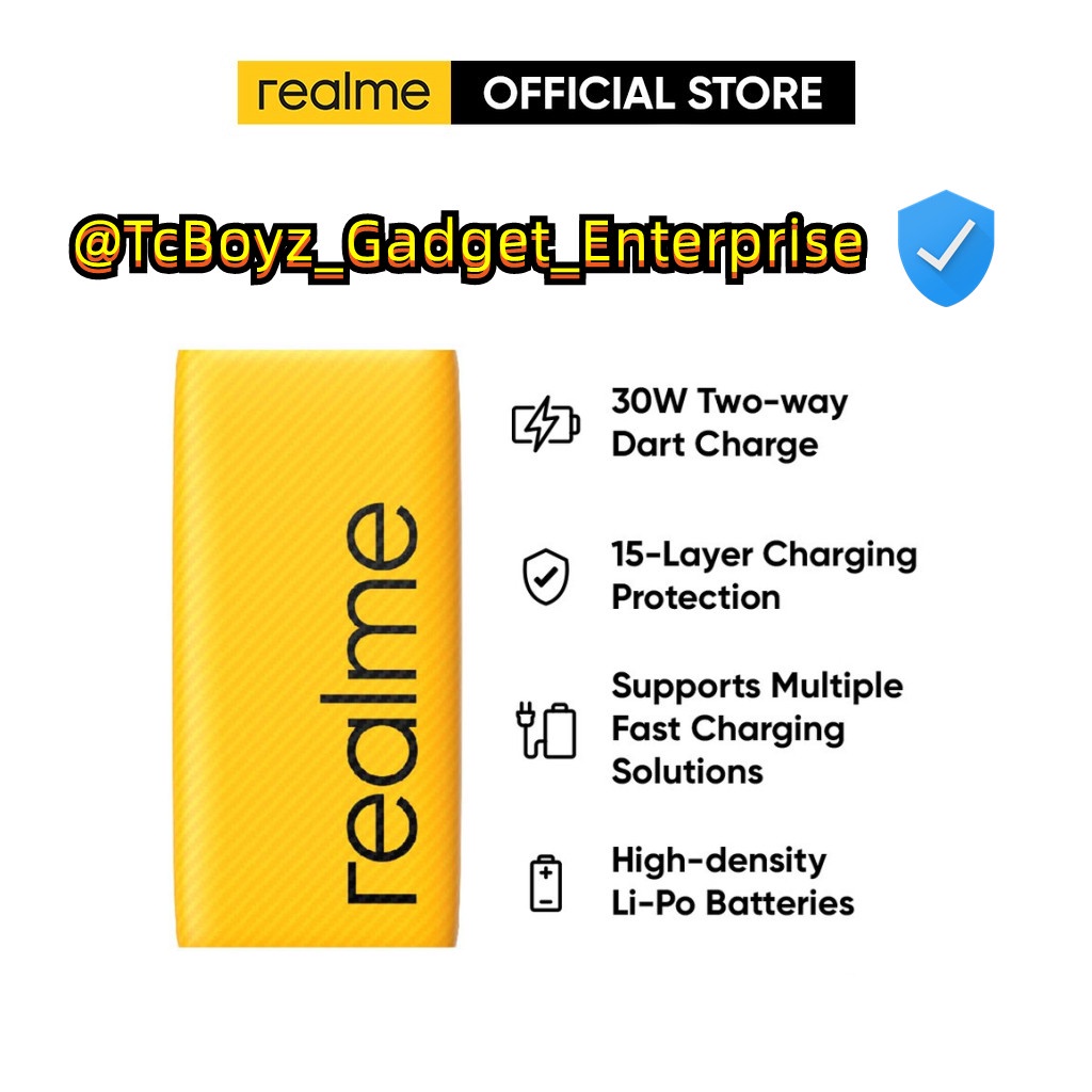 101% Authentic Original Realme 30W PowerBank Dart Charge(10000mAh ...